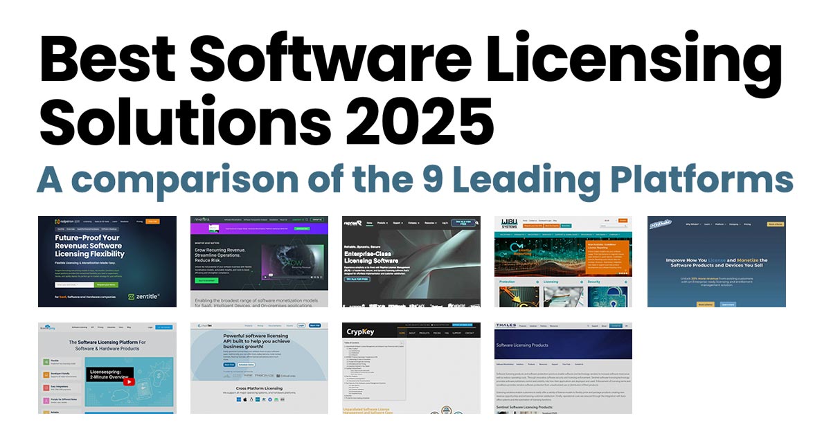 Best Software Licensing Solutions 2025: Comparison of 9 Leading Platforms